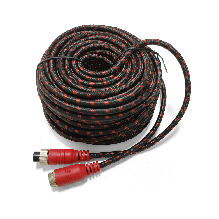 Double shielded nylon braided aviation wire, aviation male busbar, 4P ...